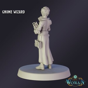 Dnd Miniature Gnome Wizard Miniature for Dungeons and Dragons Tabletop RPG Wargaming Miniature ...