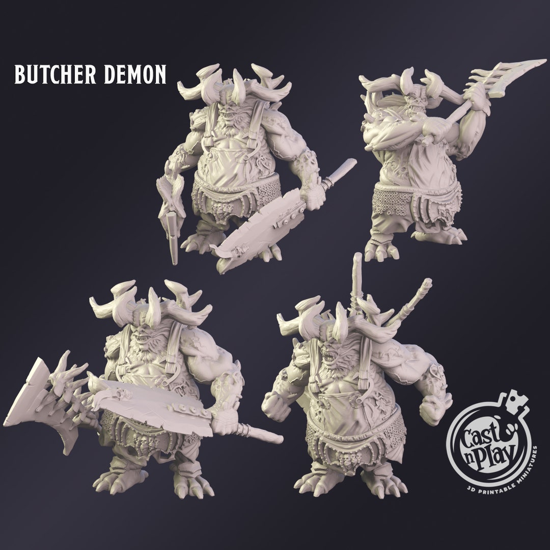 Dnd Miniature Butcher Demon Miniature for Dungeons and Dragons Tabletop ...