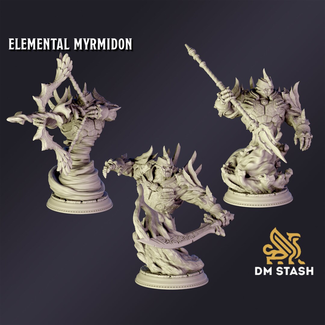 Dnd Miniature Elemental Myrmidon Miniature for Dungeons and Dragons ...