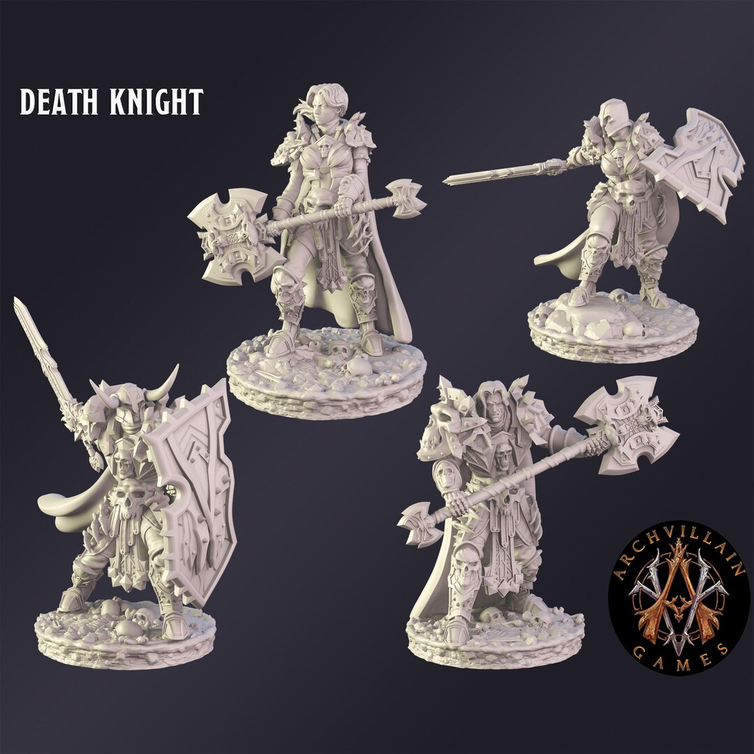 Dnd Miniature Death Knight Miniature for Dungeons and Dragons Tabletop ...