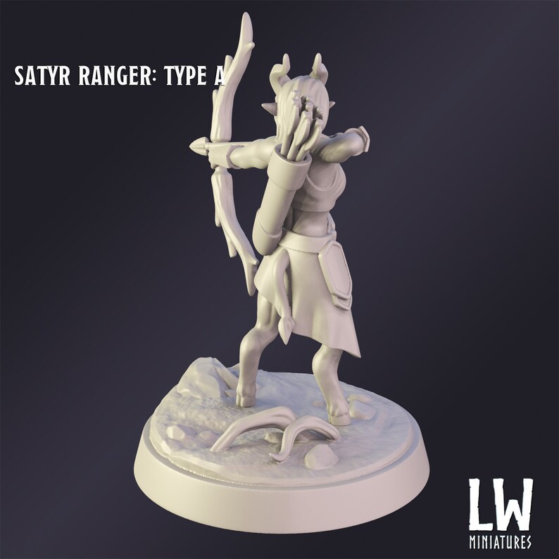 Dnd Miniature Satyr Ranger Miniature for Dungeons and Dragons Tabletop ...