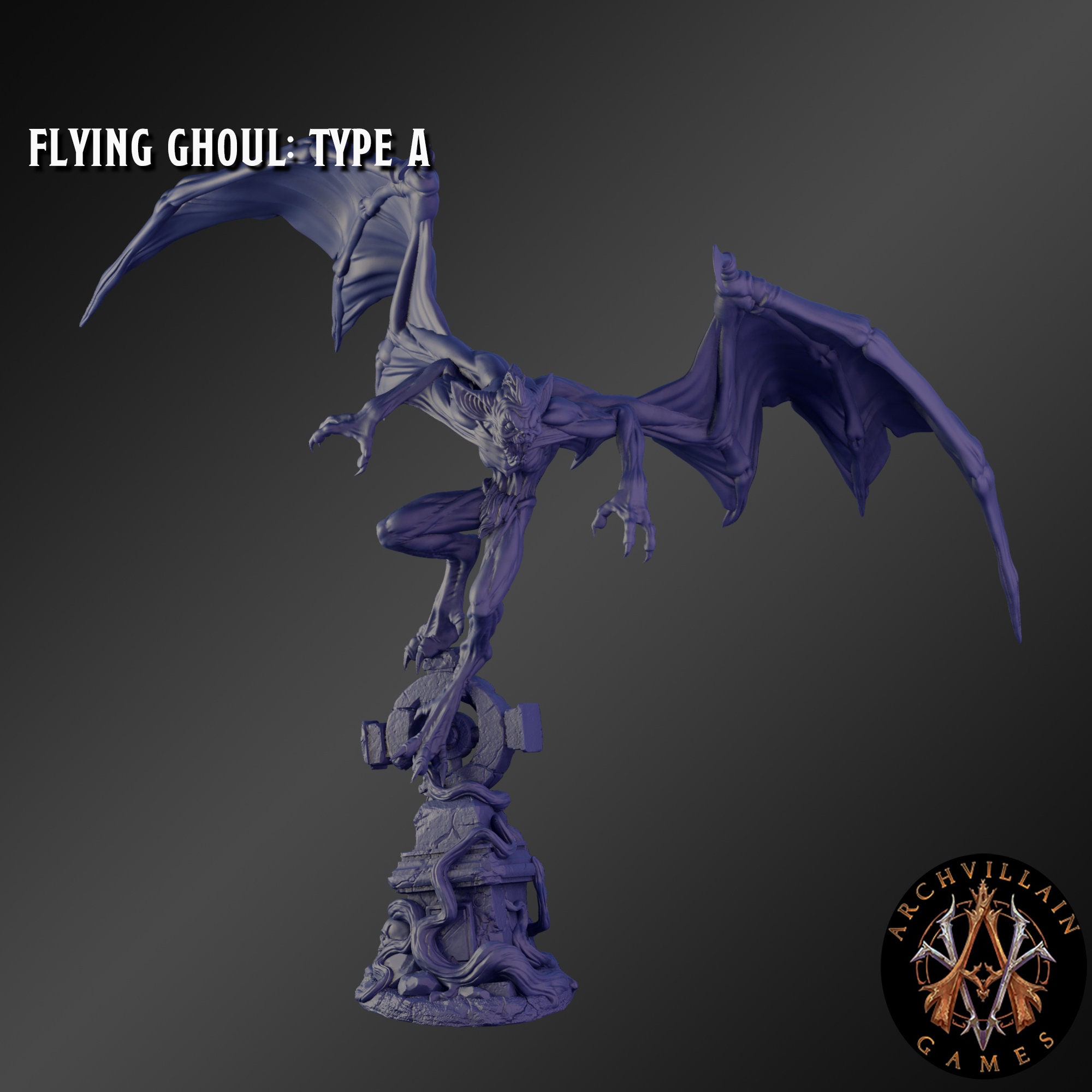 Flying Ghoul Premium Tabletop Game Miniature From Archvillain - Etsy