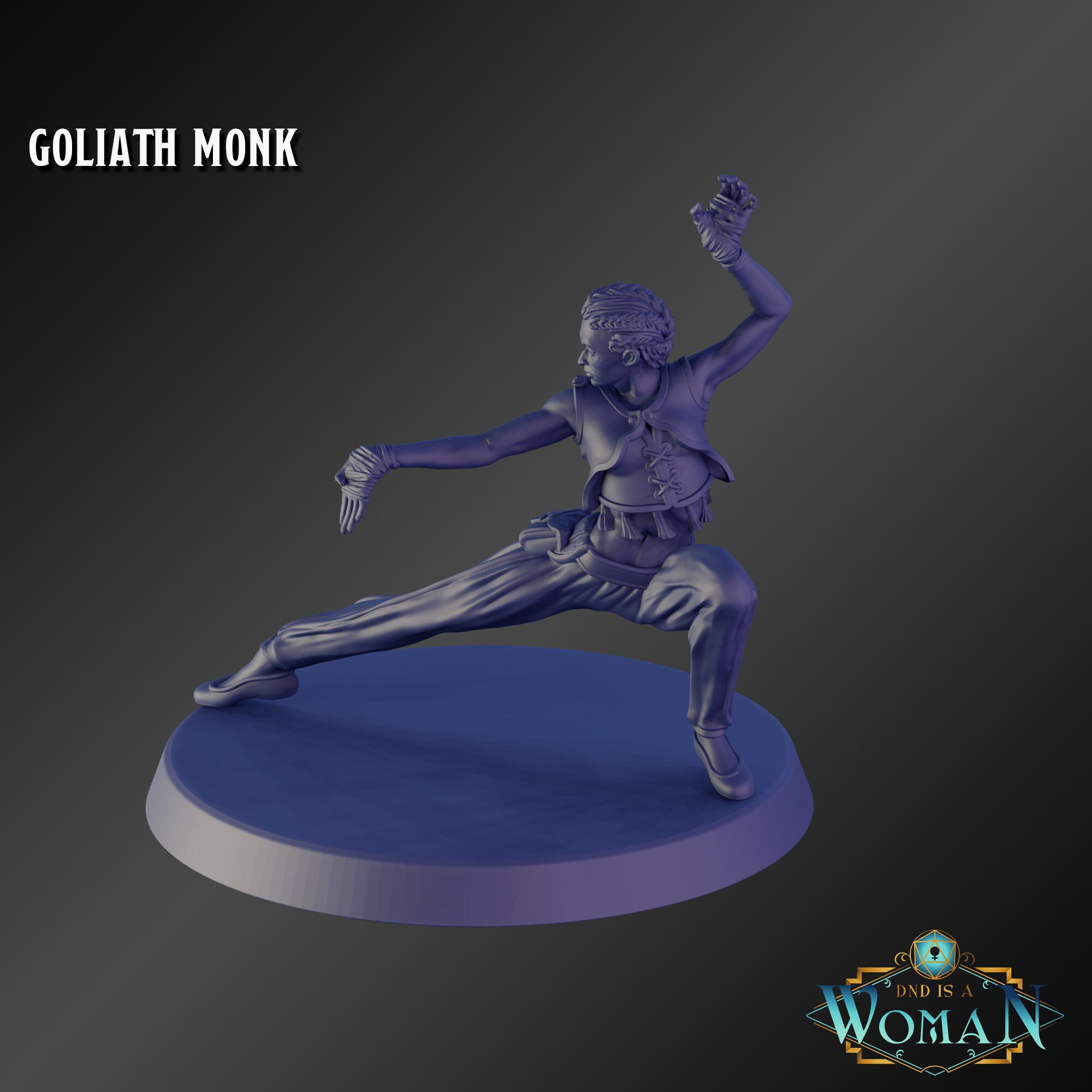 Goliath Monk Premium Premium Tabletop Game Miniature From Dnd - Etsy