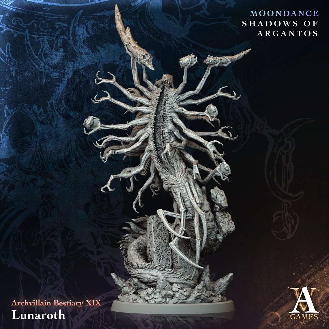 Dnd Miniature Devil Lycan Centipede Miniature for Dungeons and Dragons ...