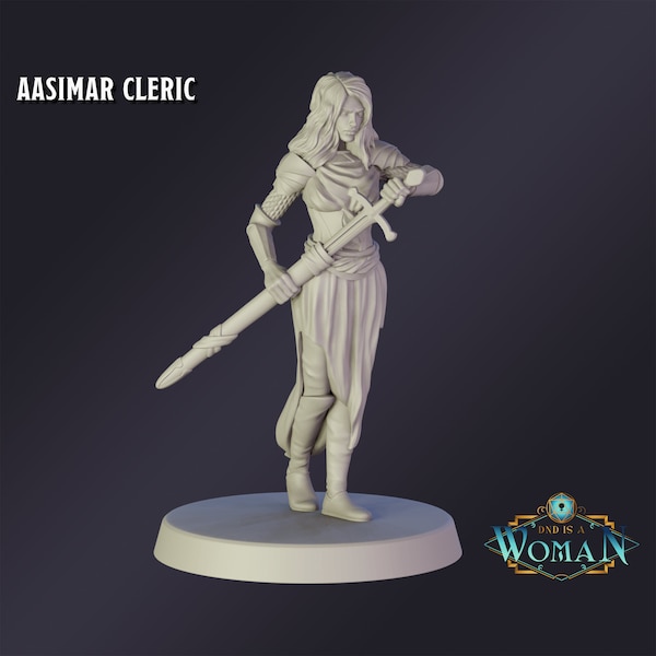 Aasimar Cleric Miniature - Etsy