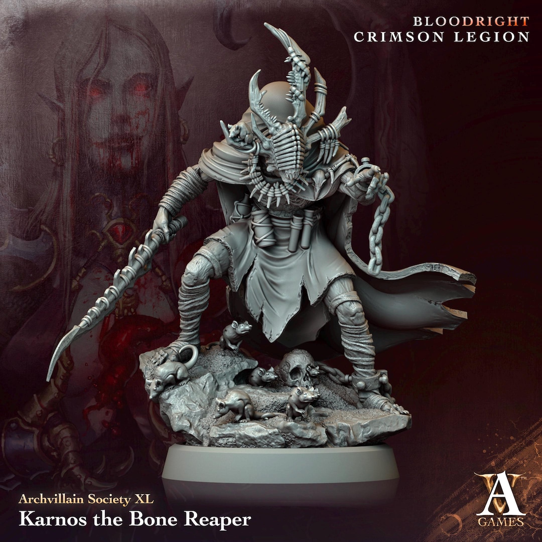 Dnd Miniature Vampiric Bone Reaper Miniature for Dungeons and Dragons ...