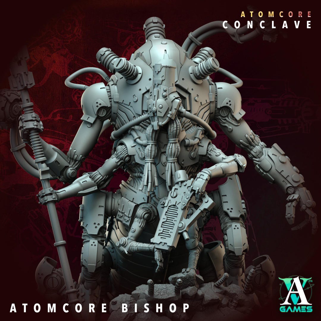 Dnd and Wargame Miniature Atomic High Priest Miniature for Dungeons and ...