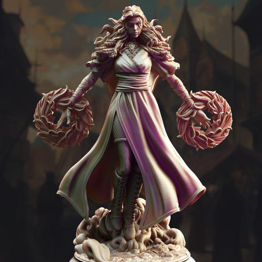 Dnd Miniature Elf Sorceress Miniature for Dungeons and Dragons Tabletop ...