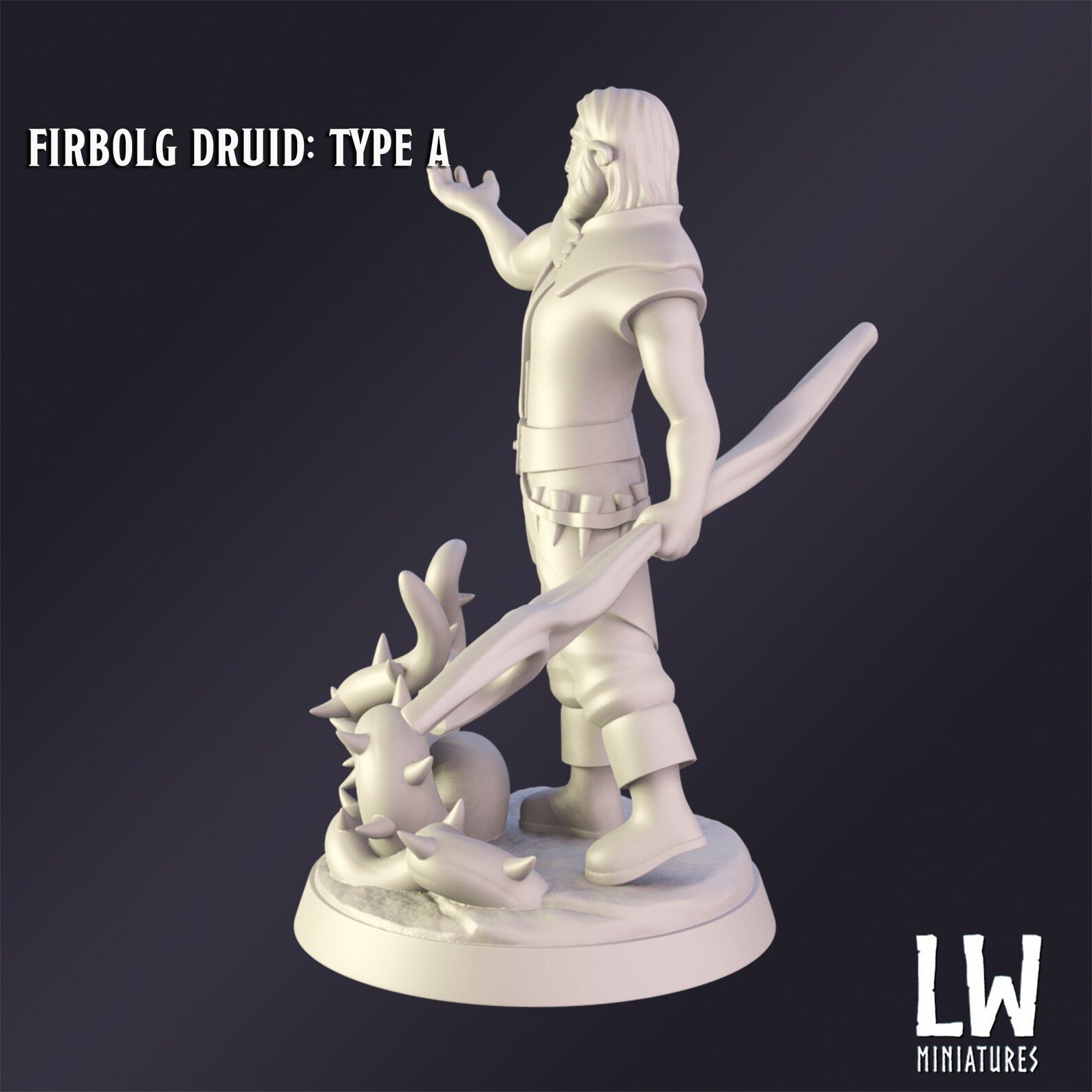 Dnd Miniature Firbolg Druid Miniature for Dungeons and Dragons Tabletop ...