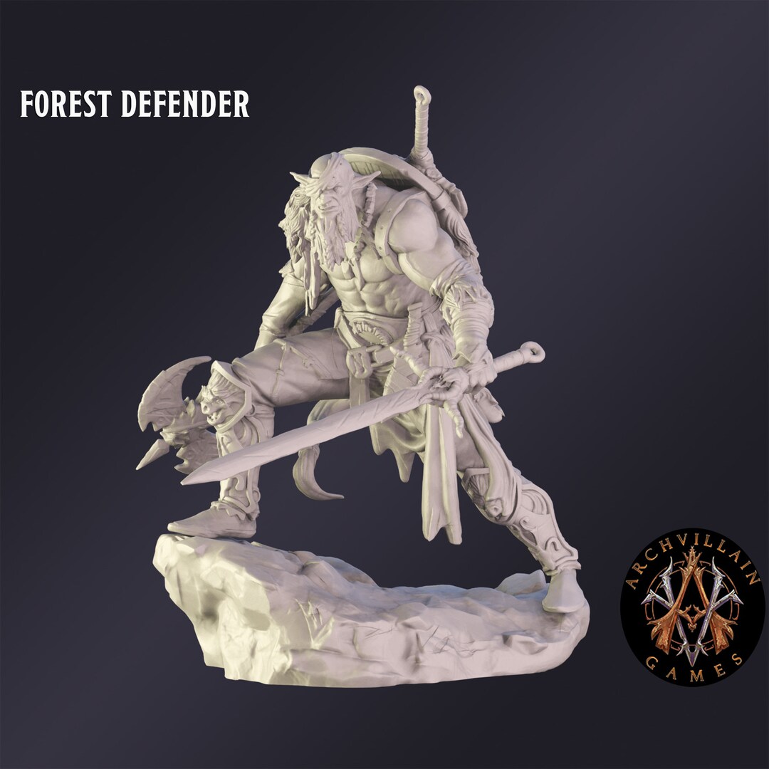 Dnd Miniature Forest Defender Miniature for Dungeons and Dragons ...