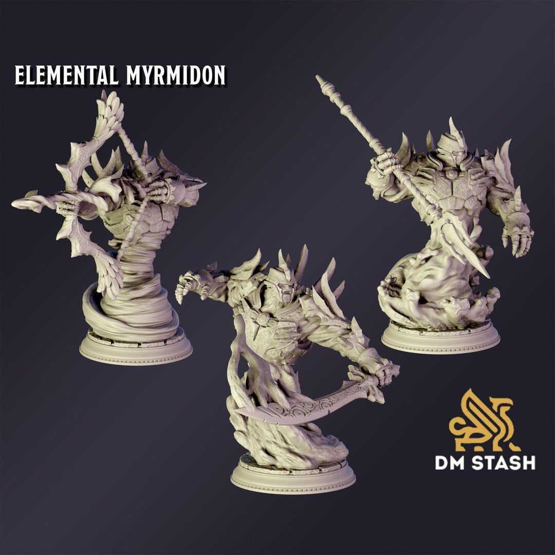 Dnd Miniature Elemental Myrmidon Miniature for Dungeons and Dragons ...