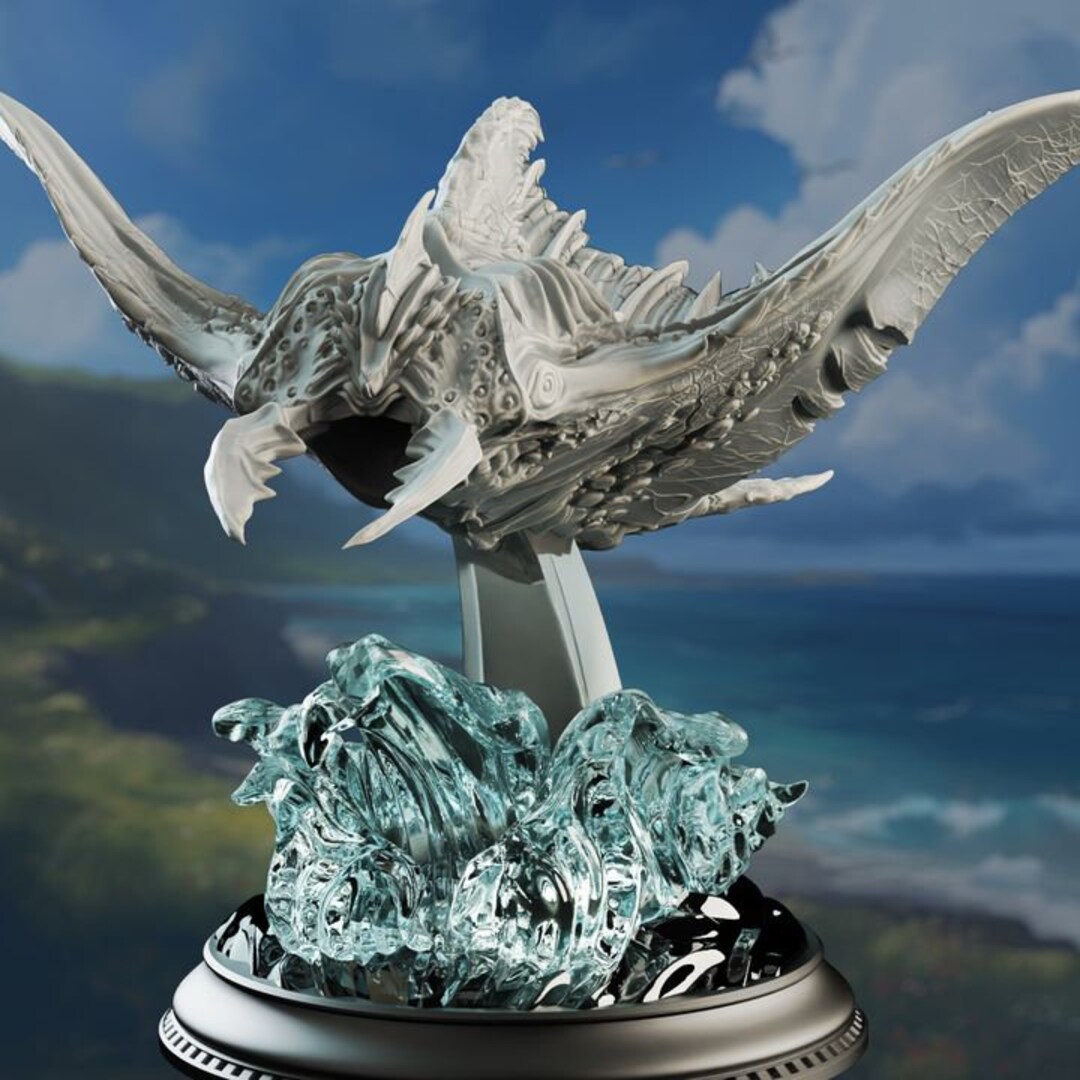 Dnd Miniature Flying Manta Ray Miniature for Dungeons and Dragons ...