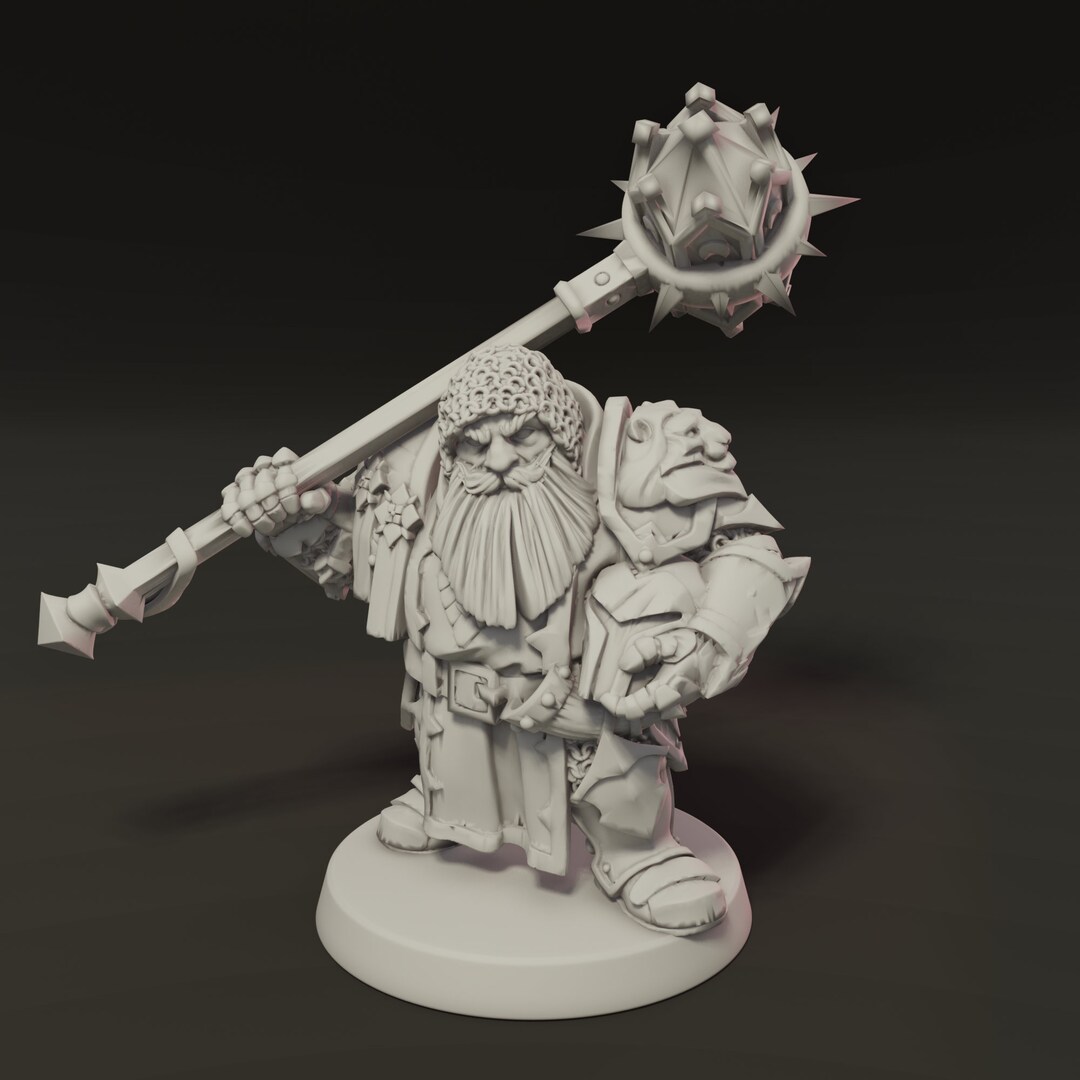 Dnd Miniature Dwarf Great Weapon Fighter Miniature for Dungeons and ...