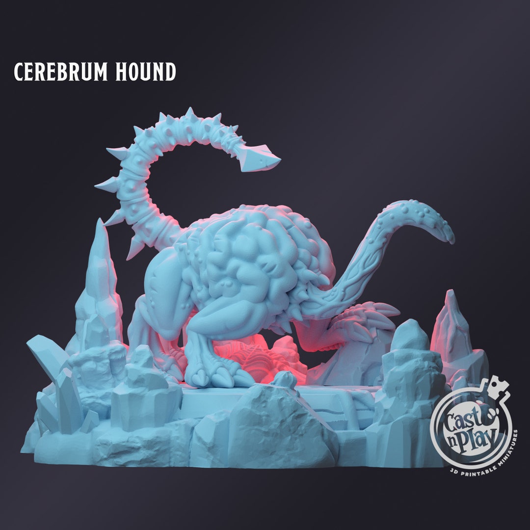 Dnd Miniature Cerebrum Hound Miniature for Dungeons and Dragons ...