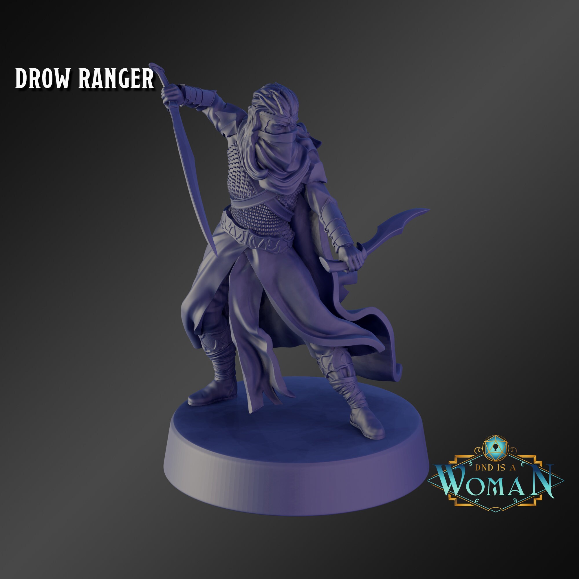 Drow Ranger Premium Tabletop Game Miniature From Dnd is a - Etsy