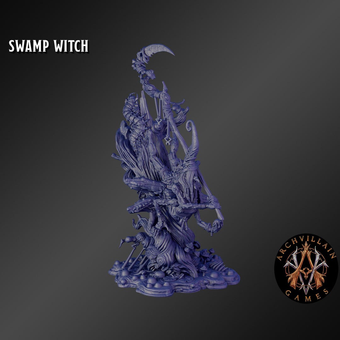 Dnd Miniature Swamp Witch Miniature for Dungeons and Dragons Tabletop ...