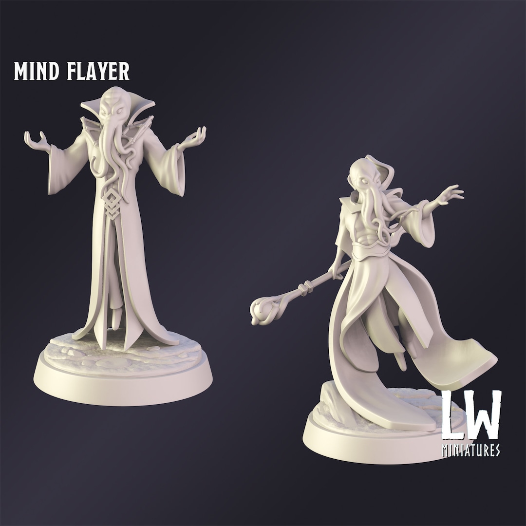 Dnd Miniature Mind Flayer Miniature for Dungeons and Dragons Tabletop ...