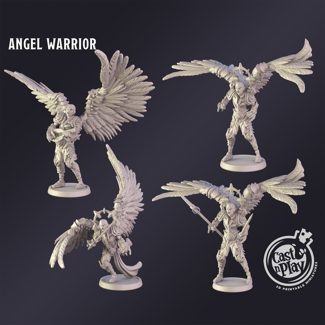 Dnd Miniature Angel Warrior Miniature for Dungeons and Dragons Tabletop ...