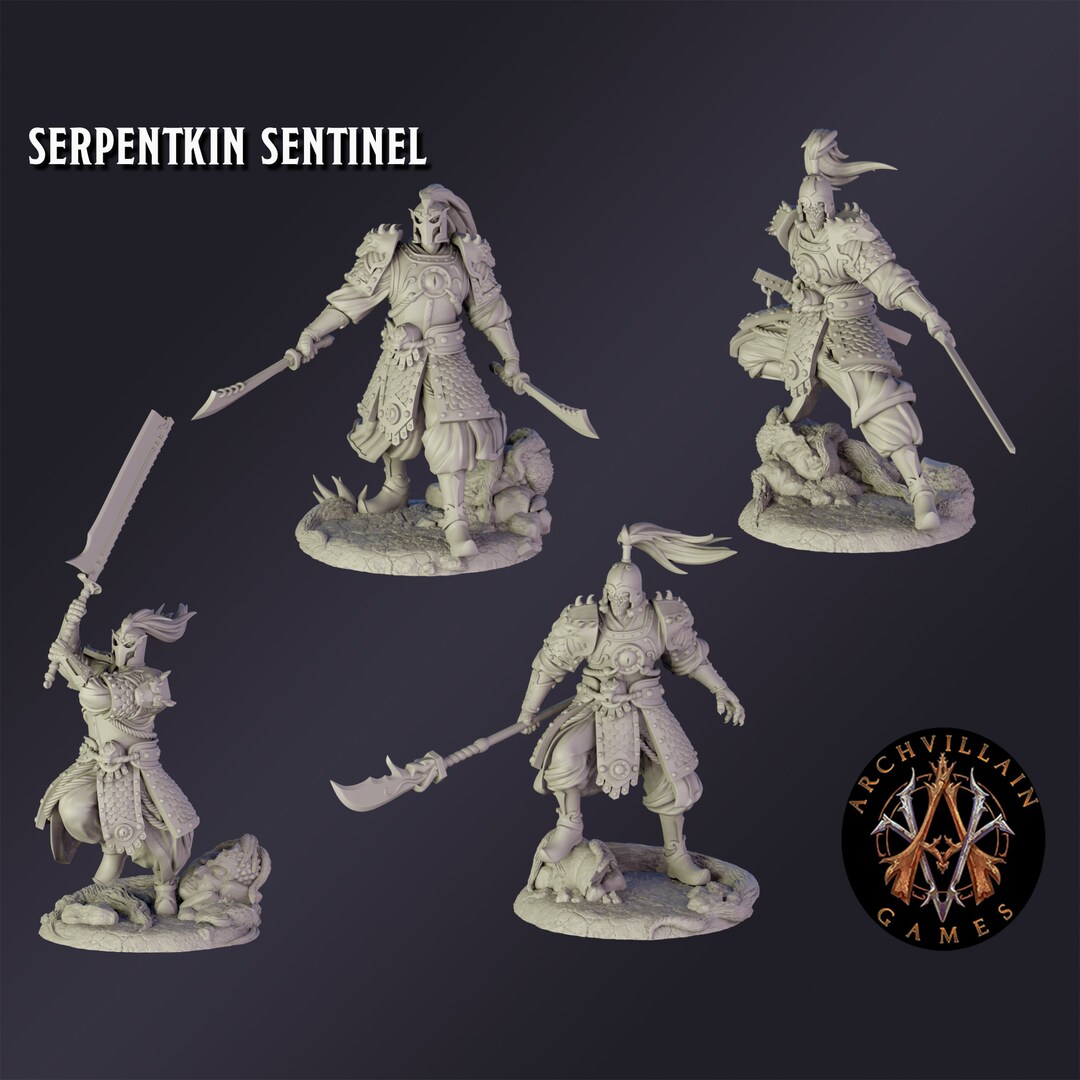 Serpentkin Sentinel Premium Tabletop Game Miniature From Archvillain ...