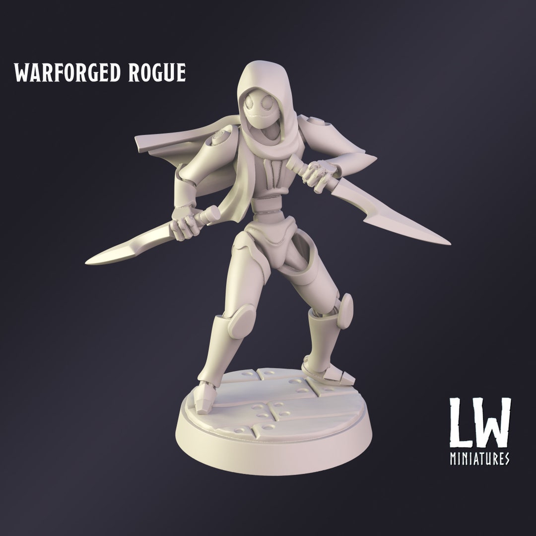 Dnd Miniature Warforged Rogue Miniature for Dungeons and Dragons ...