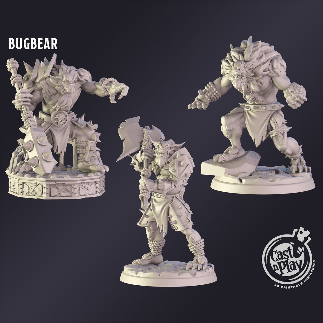 Dnd Miniature Bugbear Miniature for Dungeons and Dragons Tabletop RPG ...