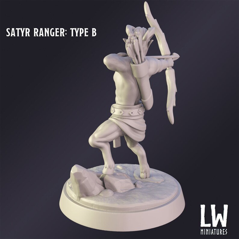 Dnd Miniature Satyr Ranger Miniature for Dungeons and Dragons Tabletop ...