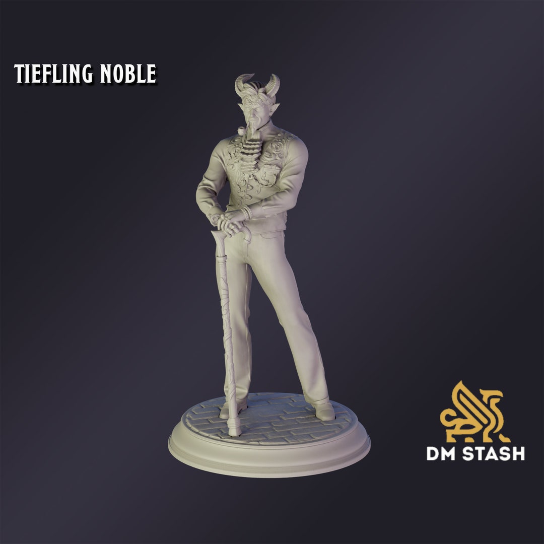 Dnd Miniature Tiefling Noble Miniature for Dungeons and Dragons ...