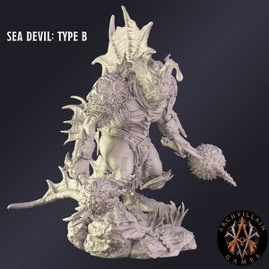 Dnd Miniature Sea Devil Miniature for Dungeons and Dragons Tabletop RPG ...