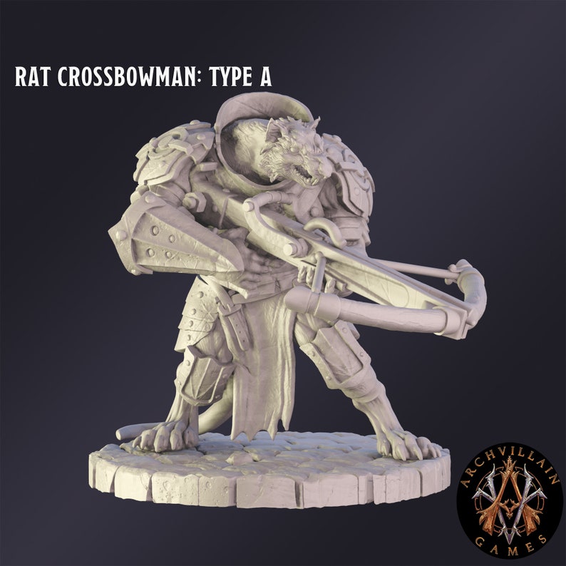 Dnd Miniature Rat Crossbowman Miniature for Dungeons and Dragons ...