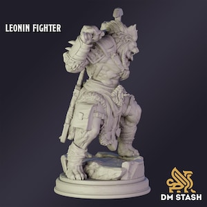 Dnd Miniature Leonin Fighter Miniature for Dungeons and Dragons ...
