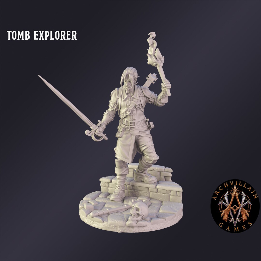 Dnd Miniature Tomb Explorer Miniature for Dungeons and Dragons Tabletop ...