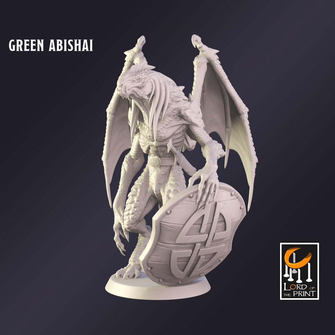 Dnd Miniature Green Abishai Miniature for Dungeons and Dragons Tabletop ...