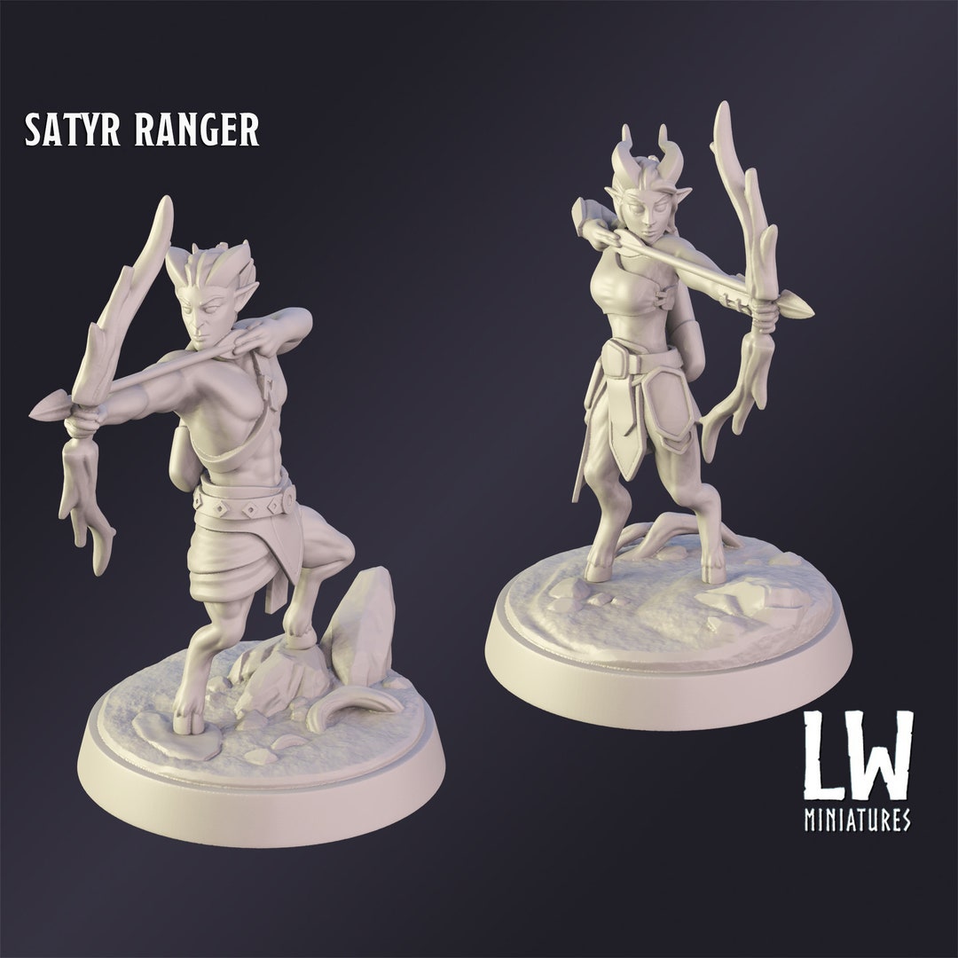 Dnd Miniature Satyr Ranger Miniature for Dungeons and Dragons Tabletop ...