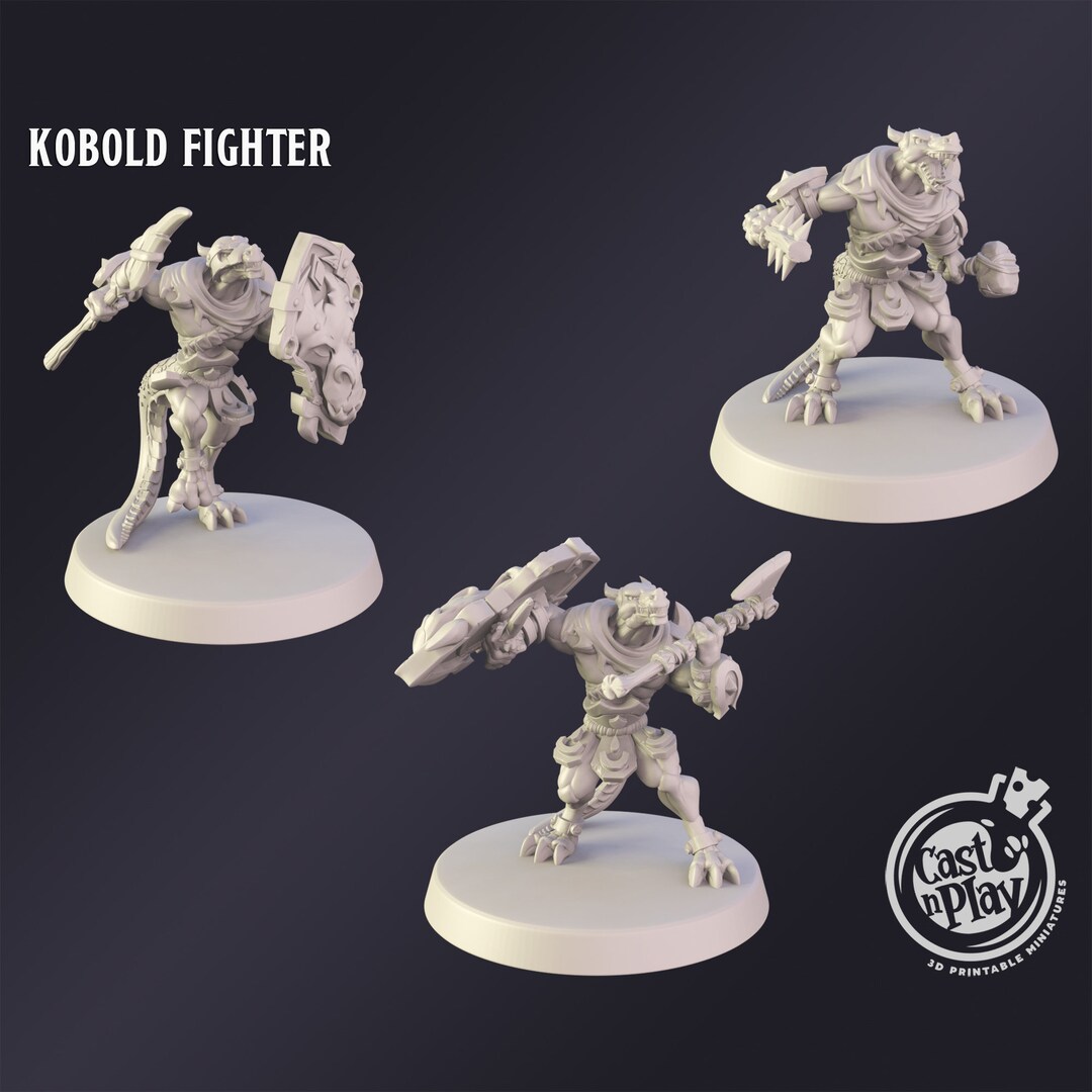 Dnd Miniature Kobold Fighter Miniature for Dungeons and Dragons ...