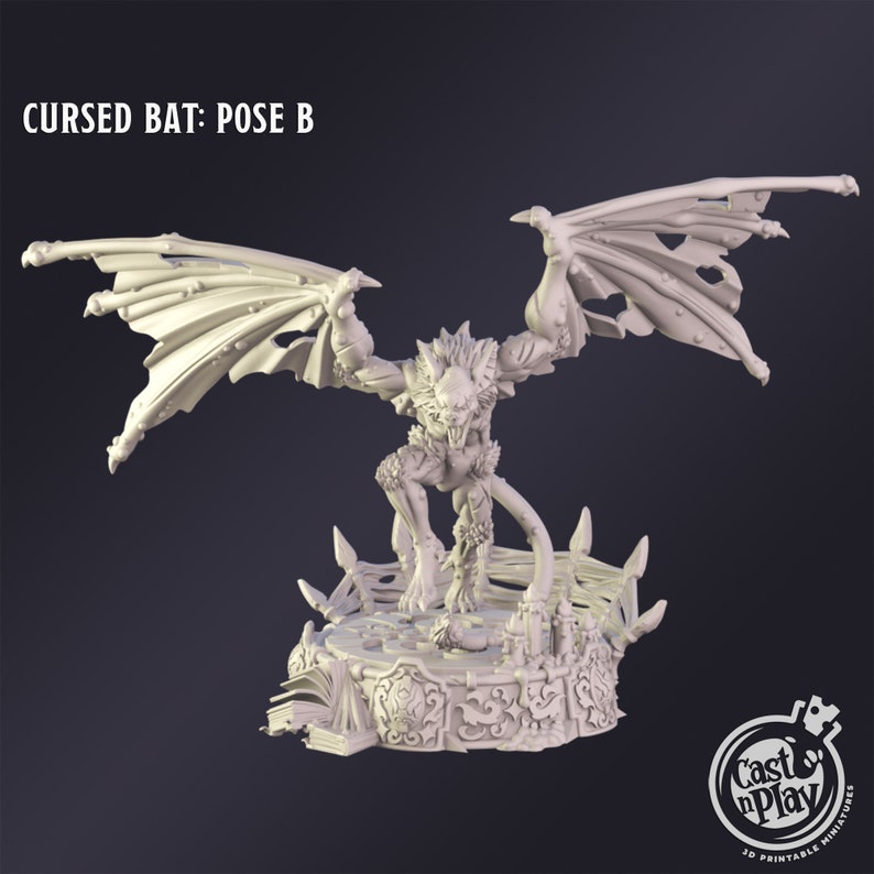 Dnd Miniature Cursed Bat Miniature for Dungeons and Dragons Tabletop ...