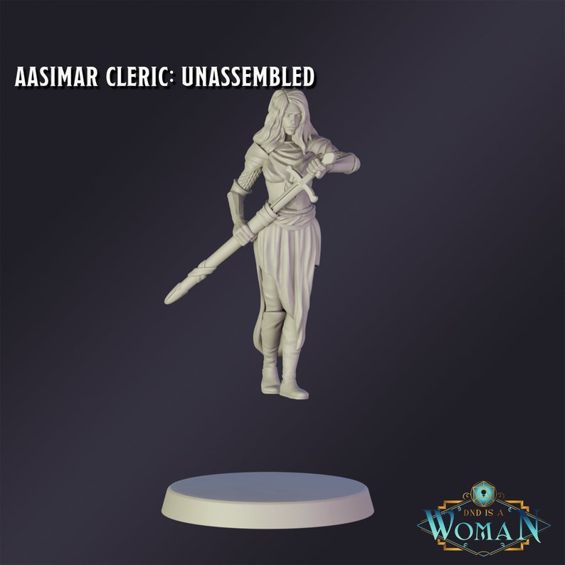 Dnd Miniature Aasimar Cleric Miniature for Dungeons and Dragons ...