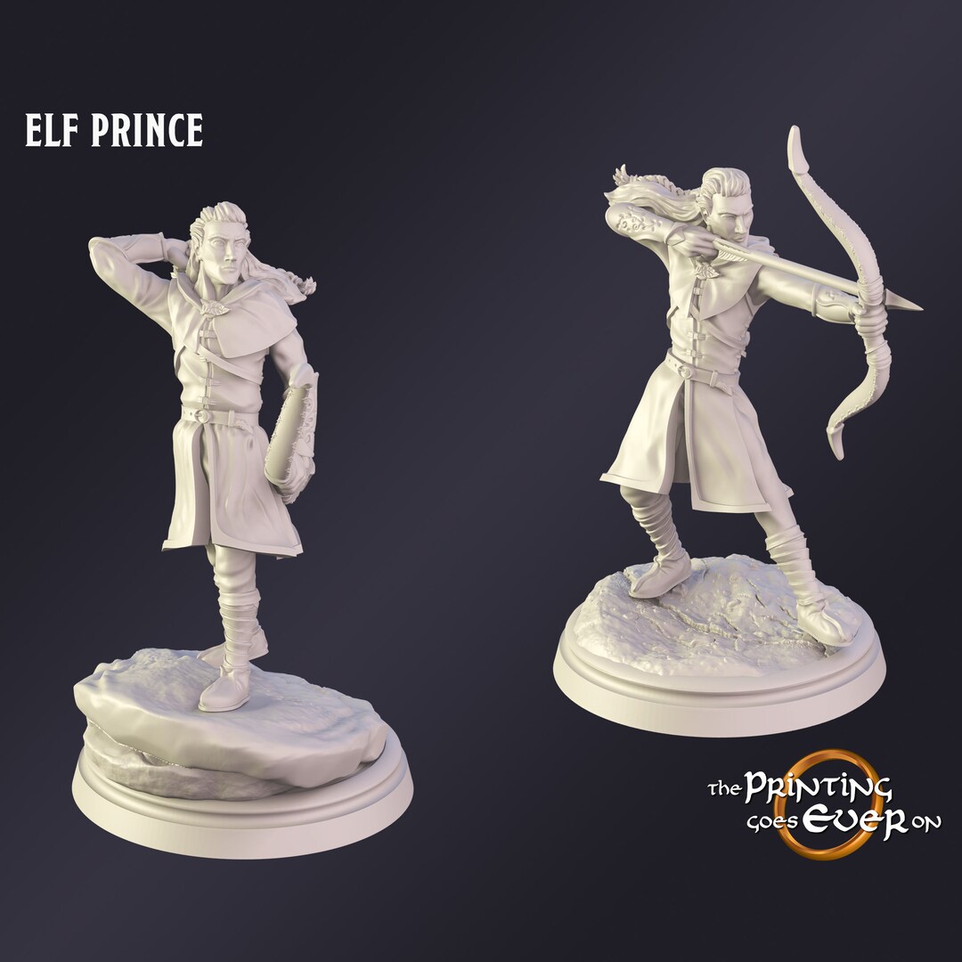 Dnd Miniature Elf Prince Premium Tabletop Game Miniature From the ...