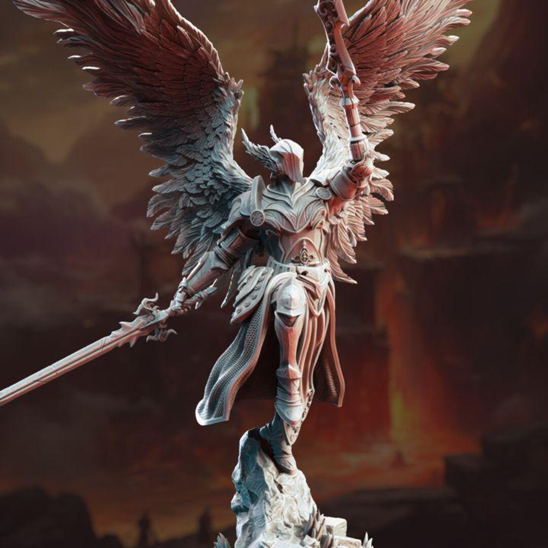 Dnd Miniature Celestial Angel General Miniature for Dungeons and ...