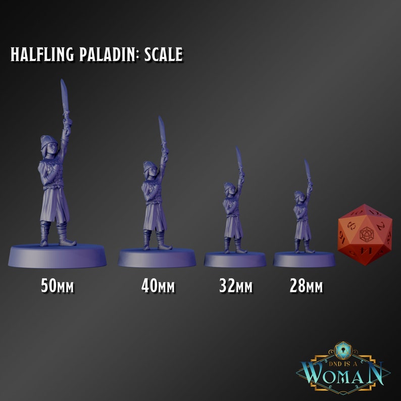Halfling Paladin Premium Tabletop Game Miniature From Dnd is a - Etsy