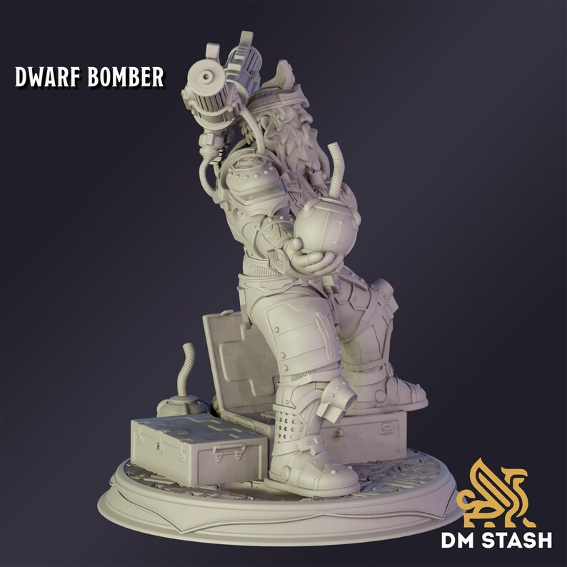 Dnd Miniature Dwarf Bomber Miniature for Dungeons and Dragons Tabletop ...