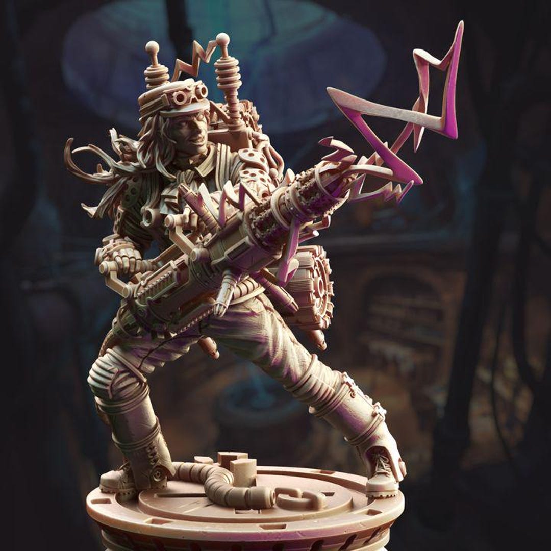 Dnd Miniature Artillerist Artificer Electric Cannoneer Miniature for ...