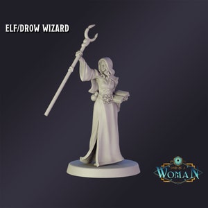 Dnd Miniature Drow Wizard Miniature for Dungeons and Dragons Tabletop ...