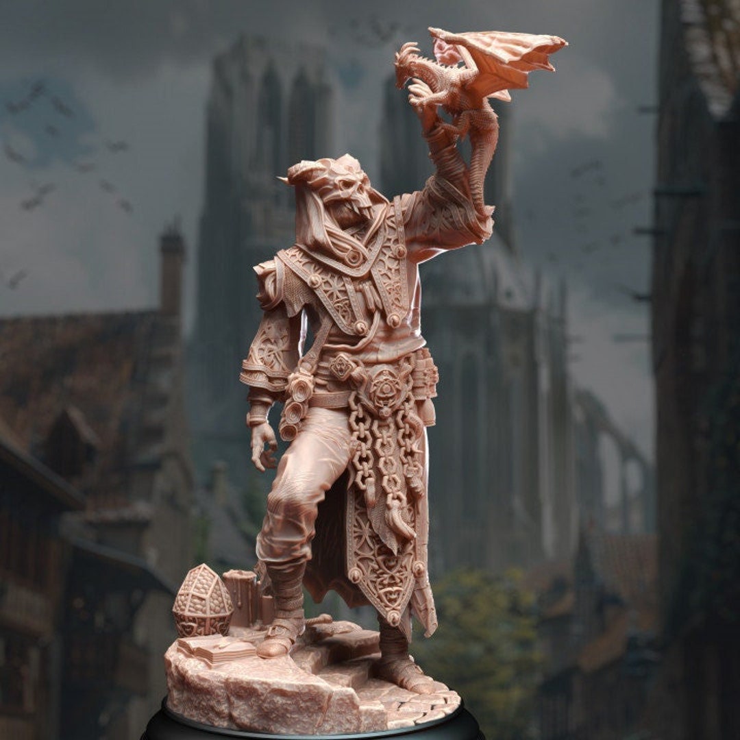Dnd Miniature Dragon Cultist Miniature for Dungeons and Dragons ...