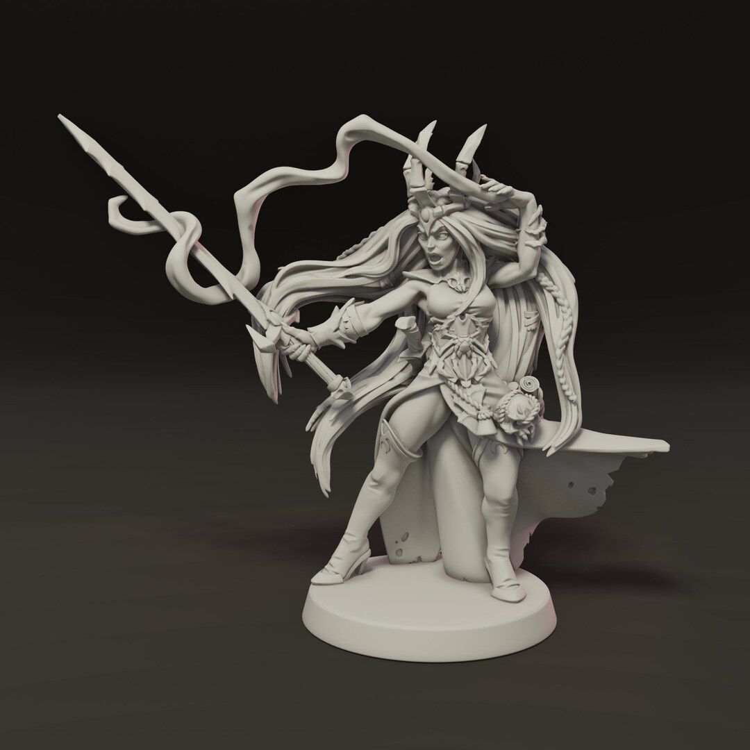 Dnd Miniature Human Witch Miniature for Dungeons and Dragons Tabletop ...