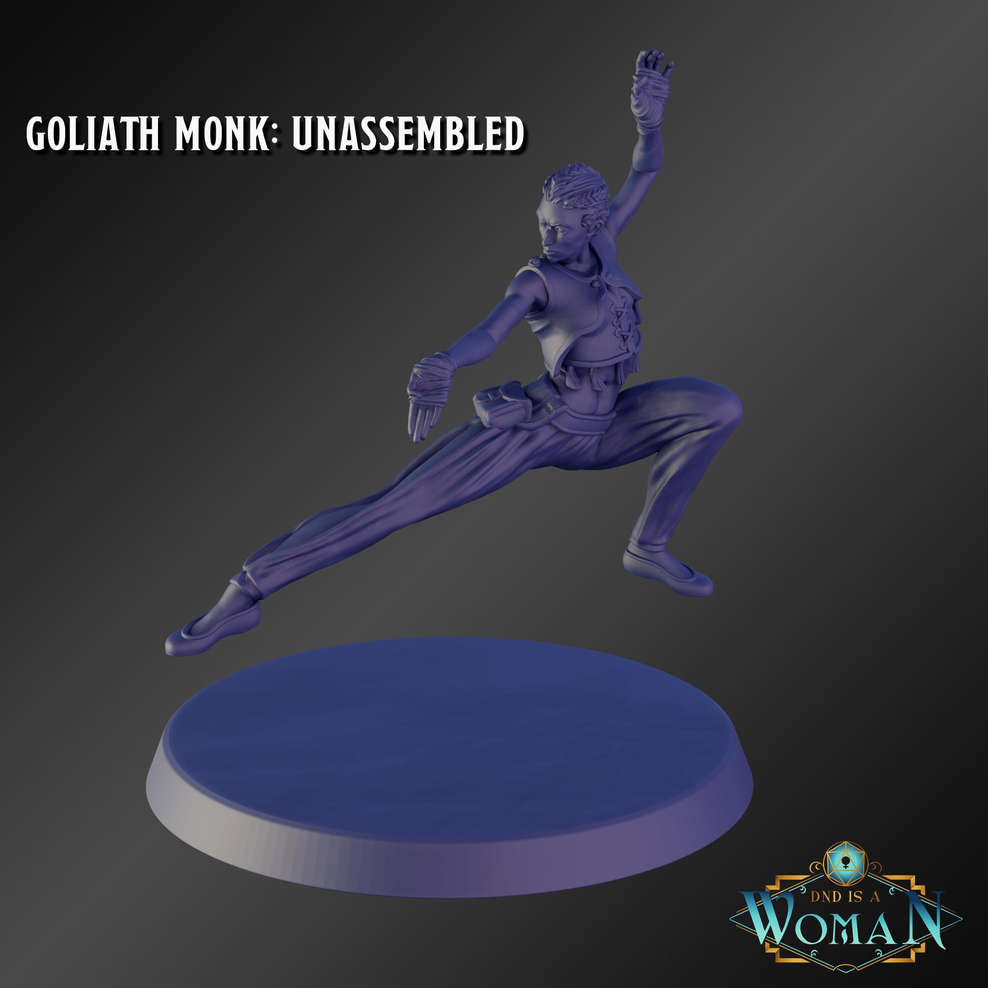Goliath Monk Premium Premium Tabletop Game Miniature From Dnd - Etsy