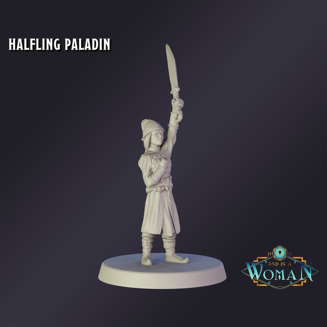 Dnd Miniature Halfling Paladin Miniature for Dungeons and Dragons ...