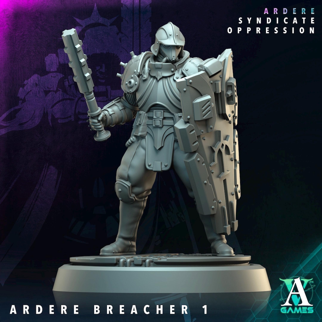 Wargame Miniature Gasmask Breacher Soldier Miniature for Dungeons and ...