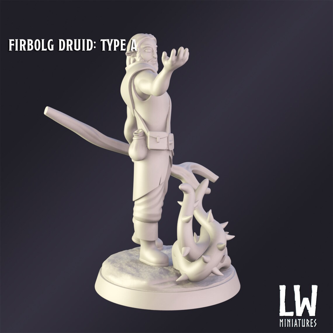 Dnd Miniature Firbolg Druid Miniature for Dungeons and Dragons Tabletop ...