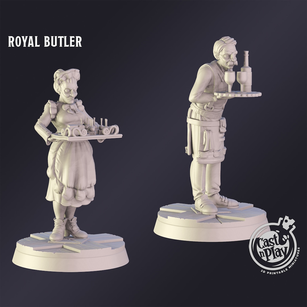 Dnd Miniature Royal Butler Miniature for Dungeons and Dragons Tabletop ...