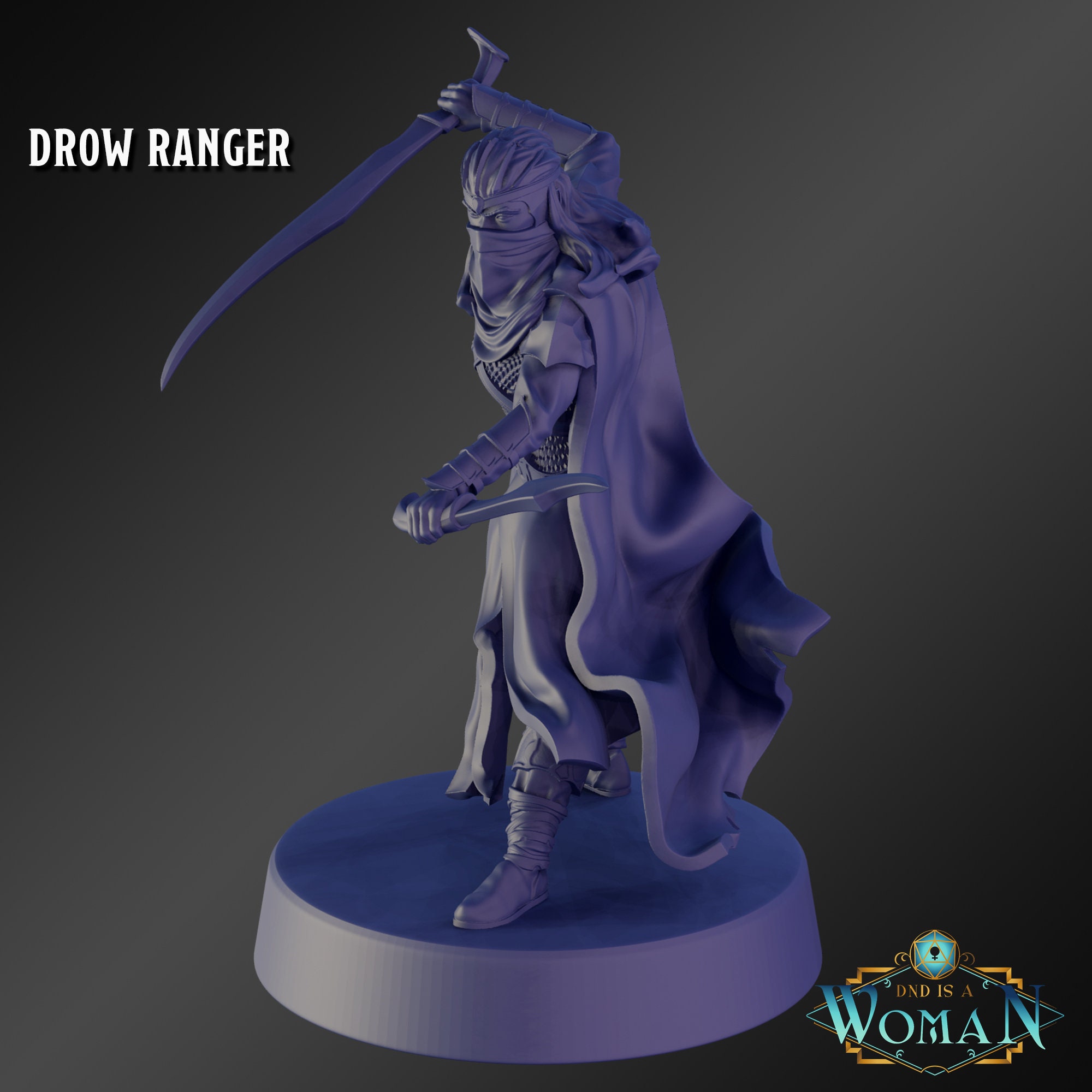 Drow Ranger Premium Tabletop Game Miniature From Dnd is a - Etsy